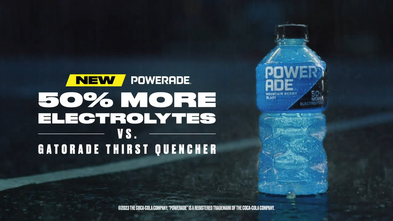 NEW POWERADE | 50% MORE ELECTROLYTES VS Gatorade Thirst Quencher